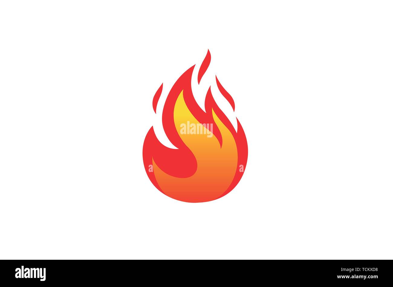 Flaming Fire Logo Design Illustration Stock Vector Image & Art - Alamy