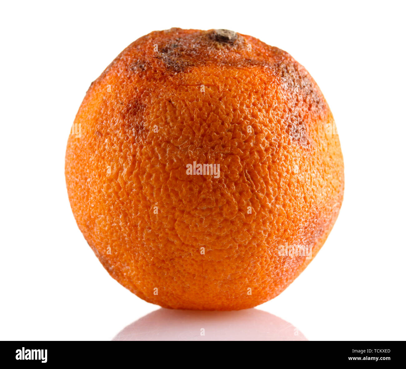 Rotten orange isolated on white Stock Photo - Alamy