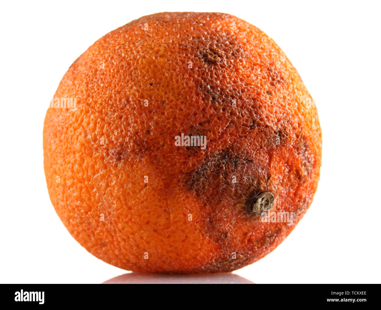 Rotten orange isolated on white Stock Photo - Alamy