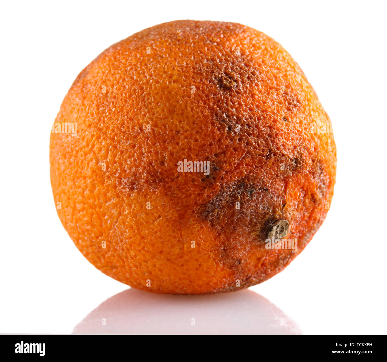 Rotten orange isolated on white Stock Photo - Alamy