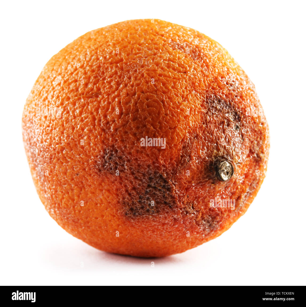 Rotten orange isolated on white Stock Photo - Alamy