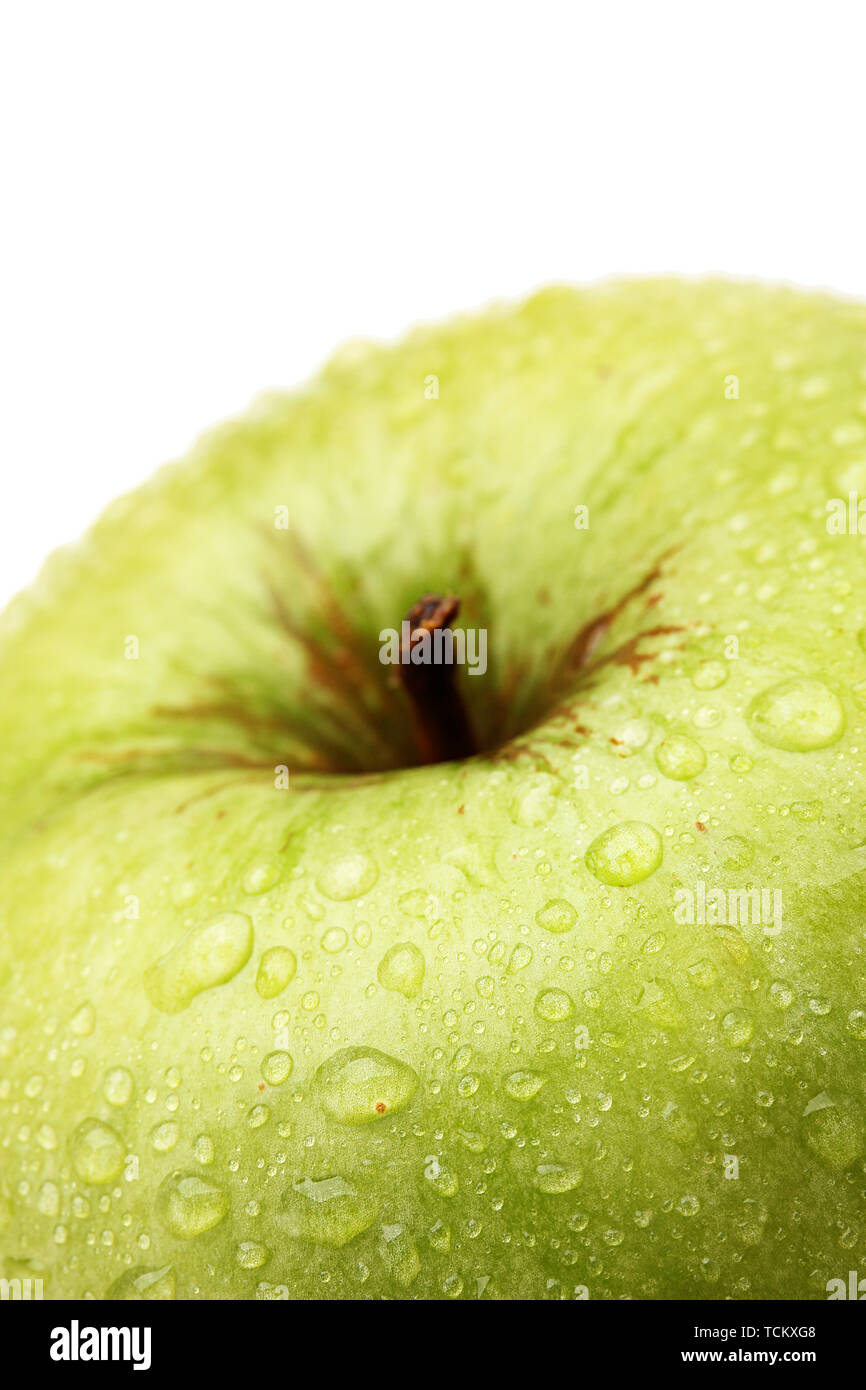 Ripe green apple isolated on white Stock Photo - Alamy