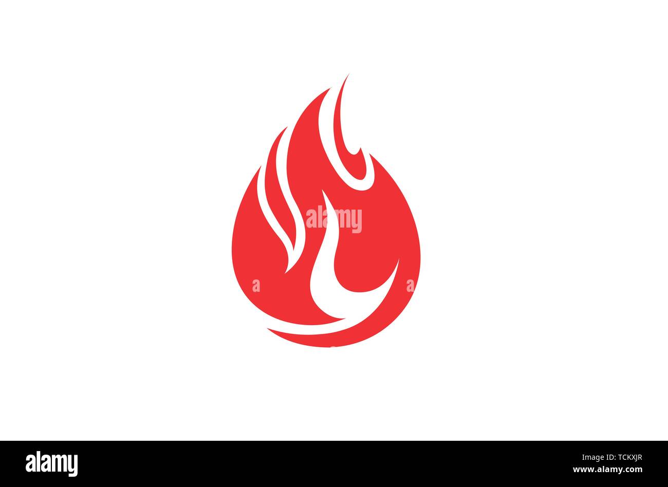 Flaming Fire Logo Design Illustration Stock Vector Image & Art - Alamy
