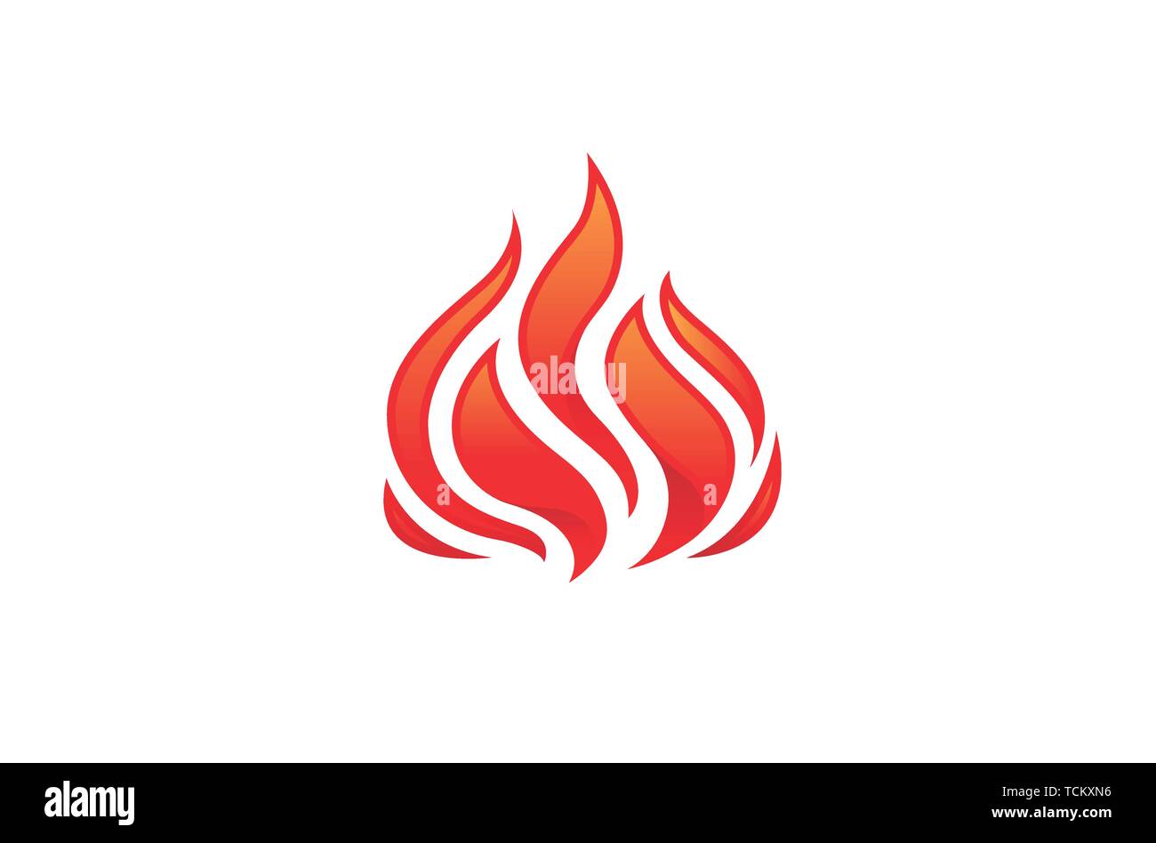 Flaming Fire Logo Design Illustration Stock Vector Image & Art - Alamy