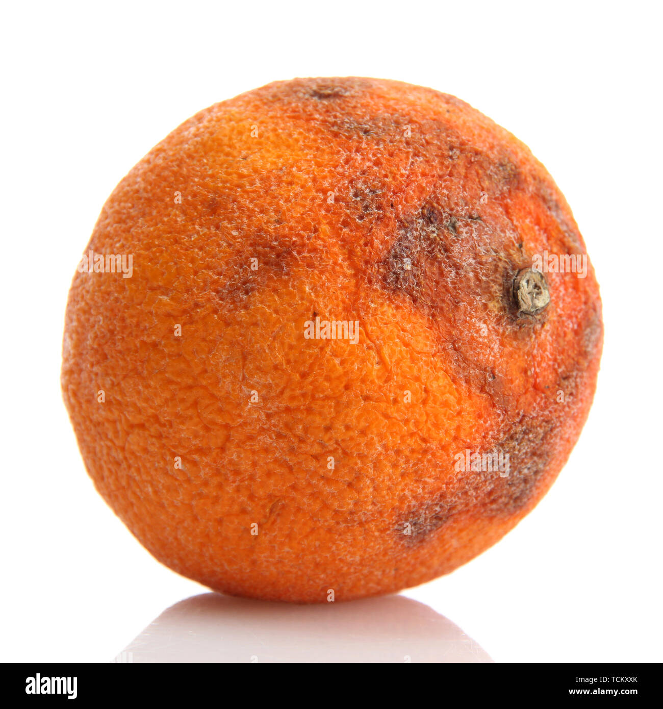 Rotten orange isolated on white Stock Photo - Alamy