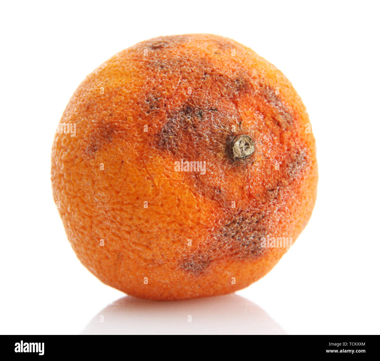 Rotten orange isolated on white Stock Photo - Alamy