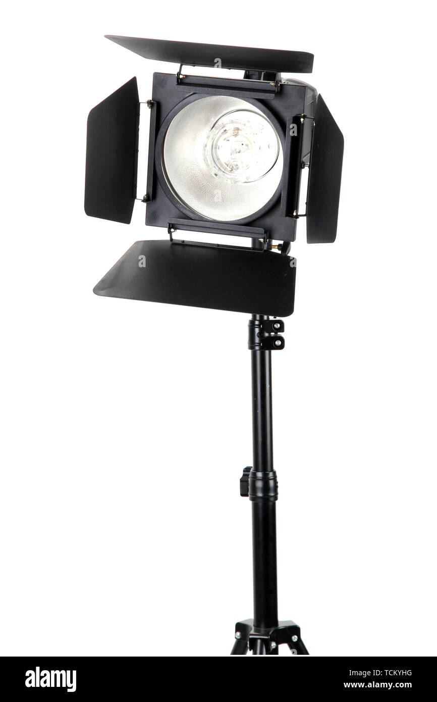 Studio lighting on white background close-up Stock Photo - Alamy