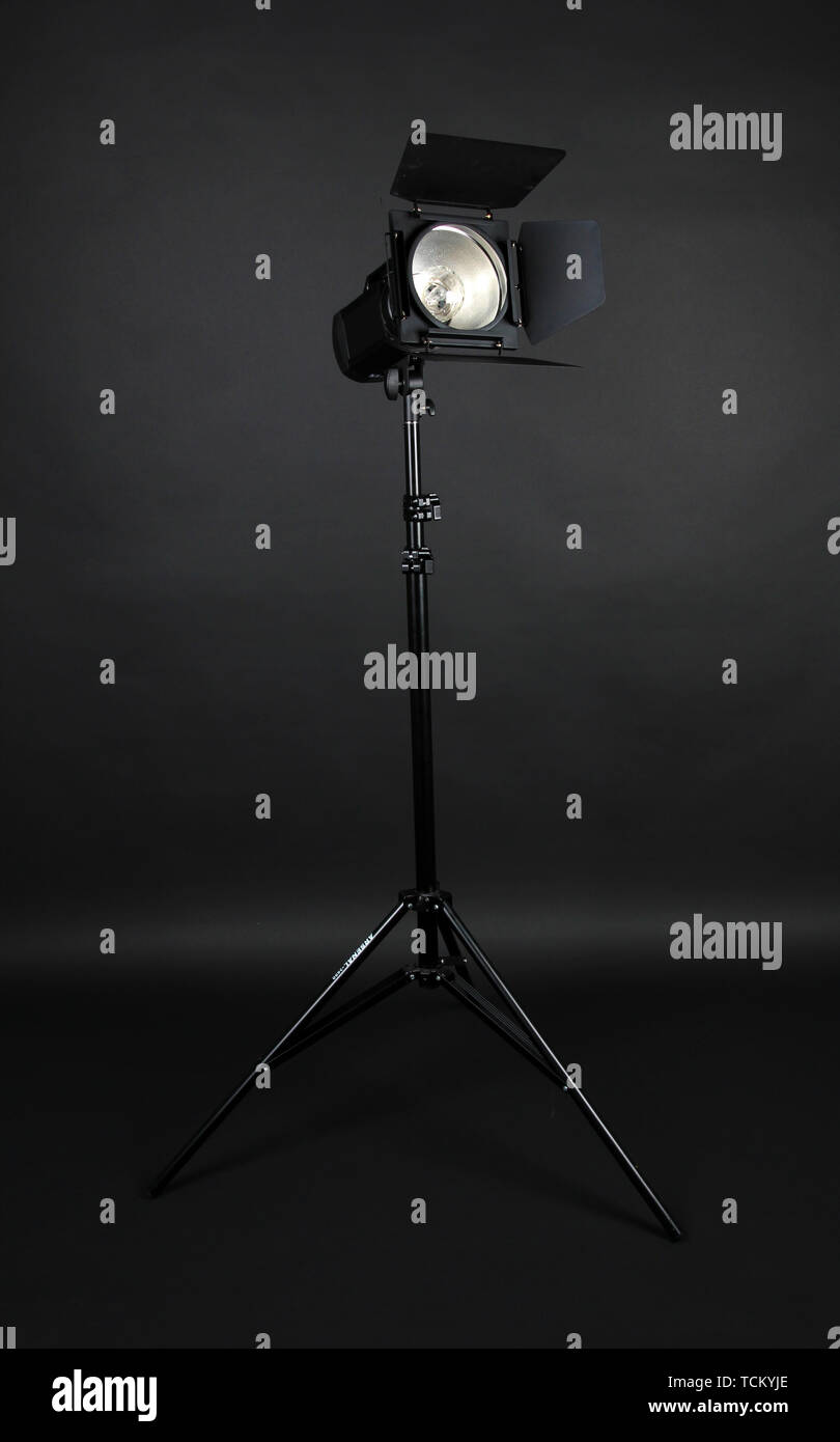 Studio lighting isolated on black Stock Photo - Alamy