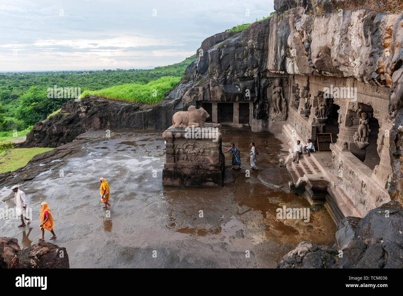 Ellora Caves, rock-cut monastery-temple cave, Aurangabad district of ...