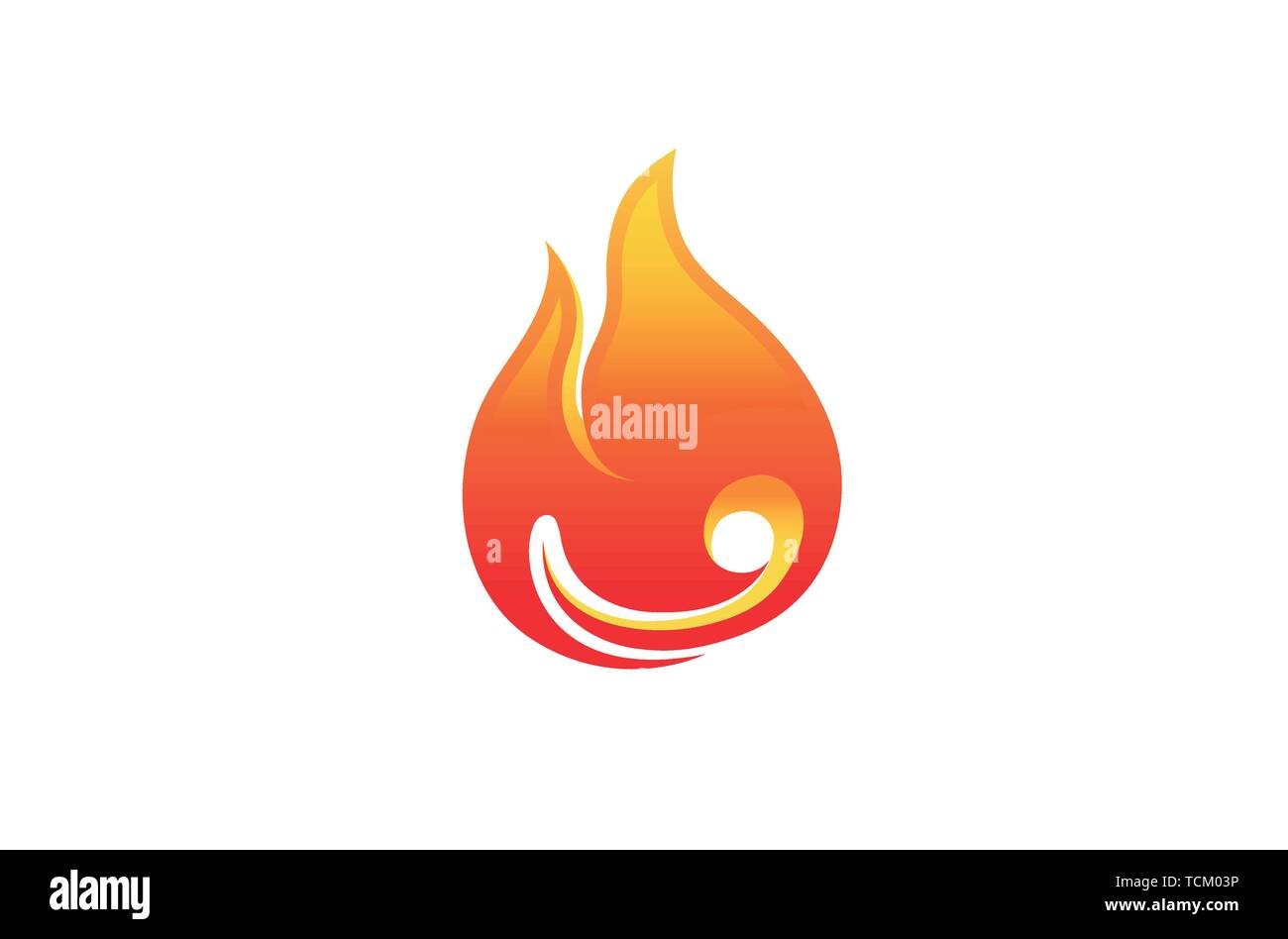 Flaming Fire Logo Design Illustration Stock Vector Image & Art - Alamy