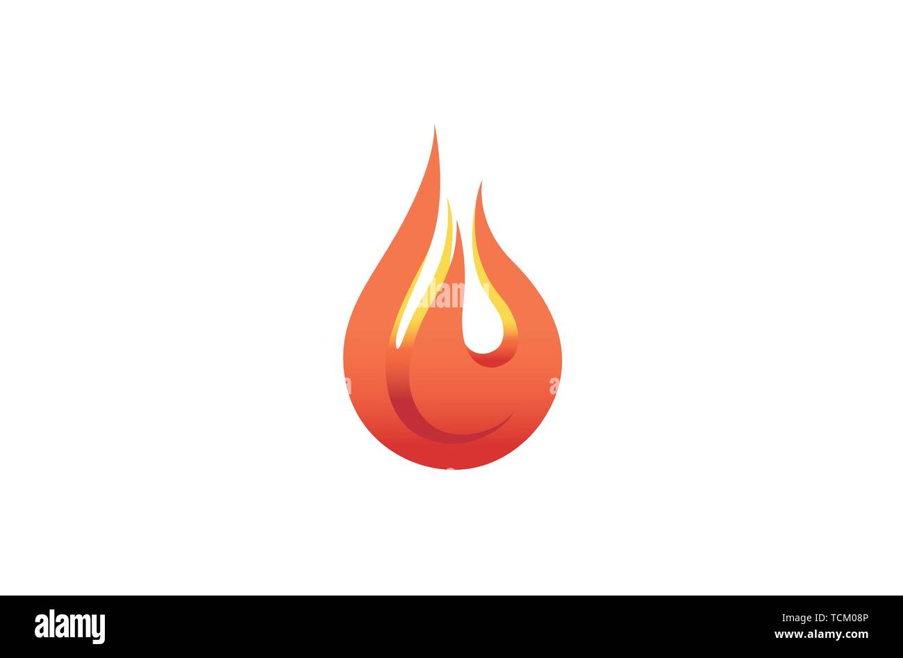 Flaming Fire Logo Design Illustration Stock Vector Image & Art - Alamy