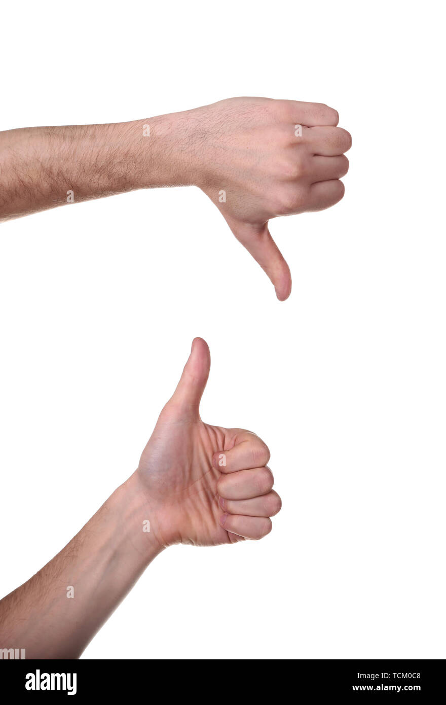 hand gesture isolated on white background Stock Photo - Alamy