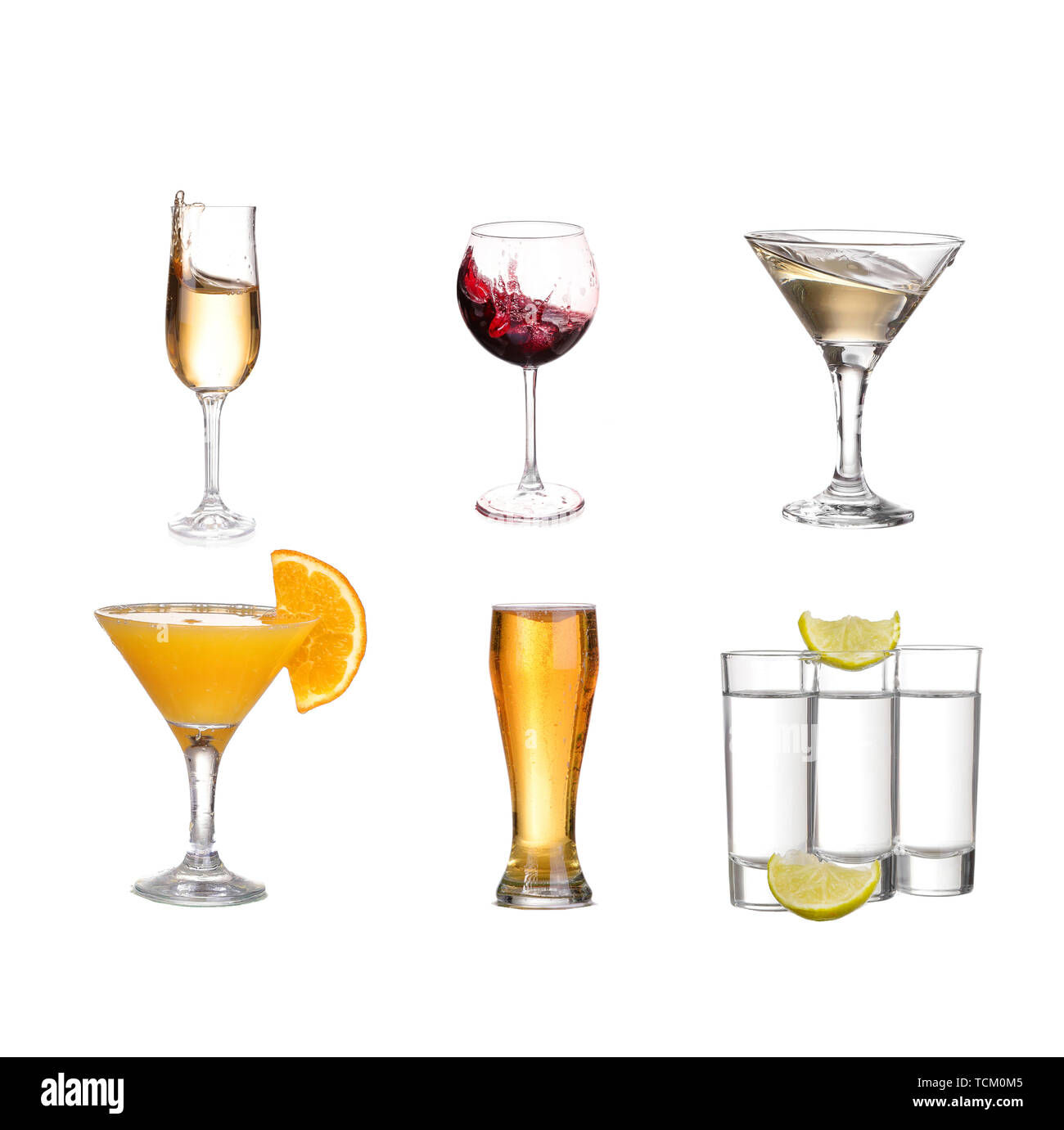 Alcohol party collage on Cut Out Stock Images & Pictures - Alamy