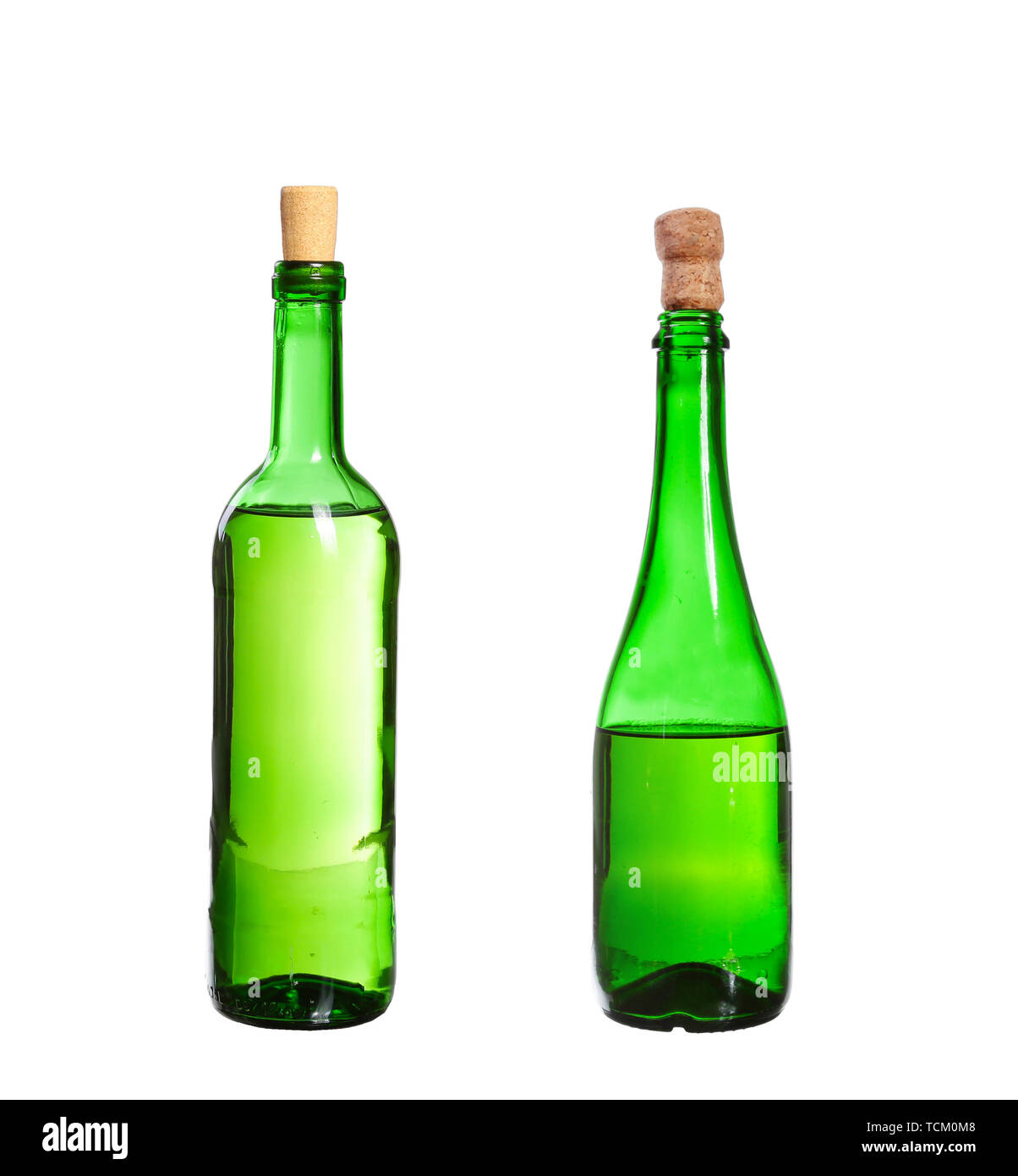 Three empty unlabeled bottles isolated on white background Stock Photo ...