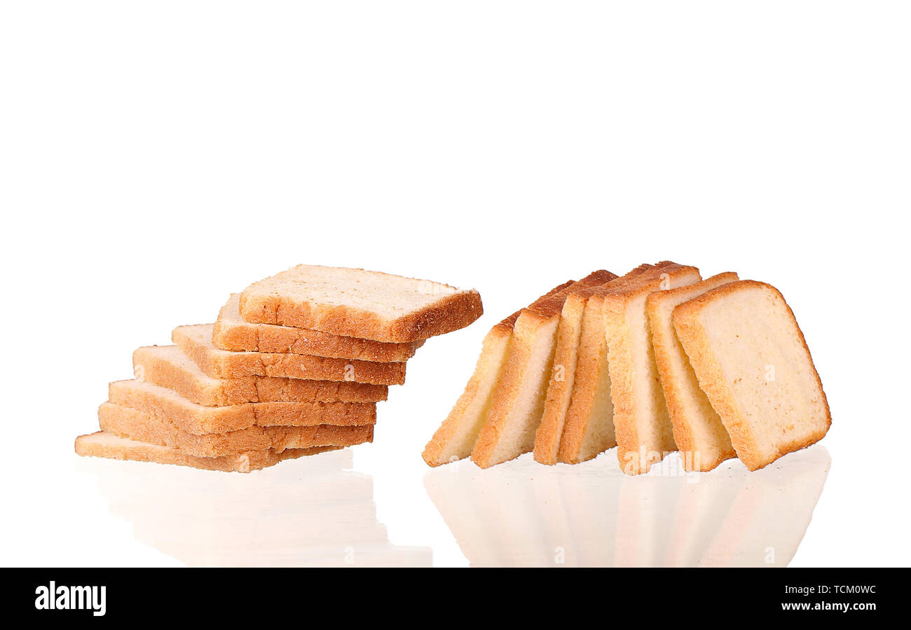 collage sliced bread isolated on white background Stock Photo - Alamy