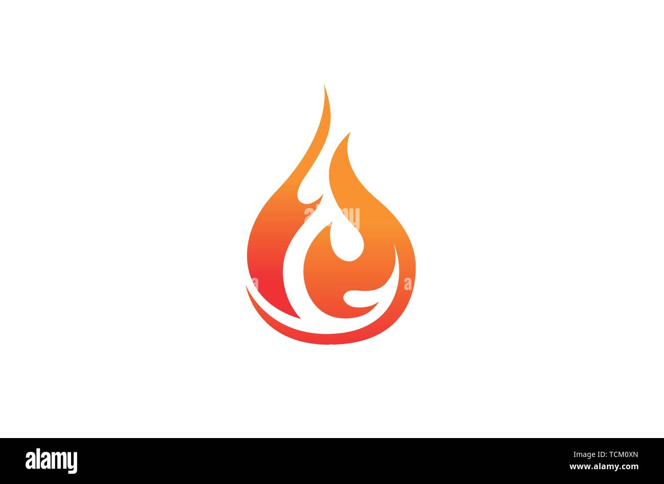 Flaming Fire Logo Design Illustration Stock Vector Image & Art - Alamy
