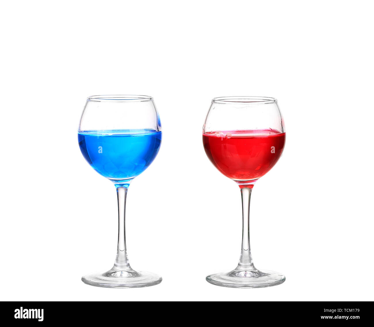 Collage Blue and red cocktail up Stock Photo - Alamy