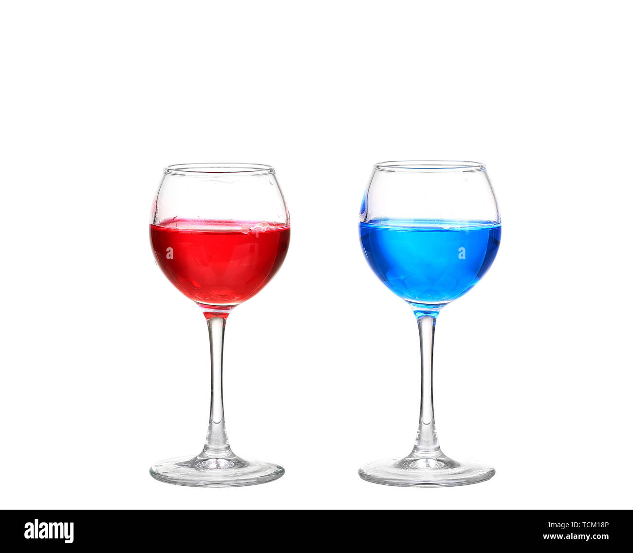 Collage Blue and red cocktail up Stock Photo - Alamy