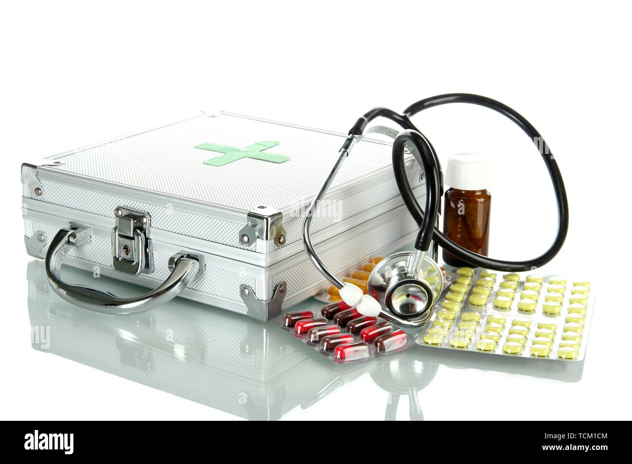 First aid kit bottle Cut Out Stock Images & Pictures - Alamy