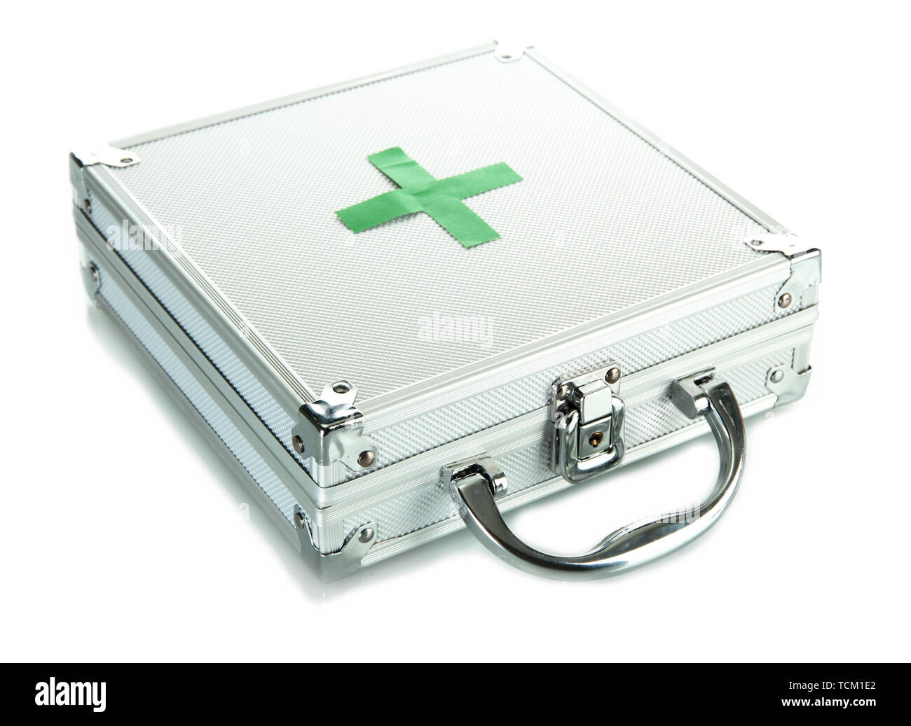 First aid box, isolated on white Stock Photo - Alamy