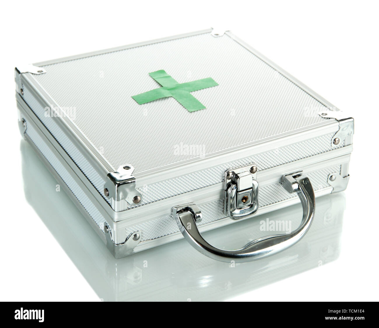 First aid box, isolated on white Stock Photo - Alamy