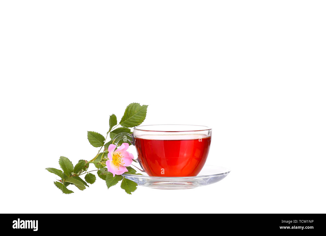 Herbal tea on white background Stock Photo - Alamy