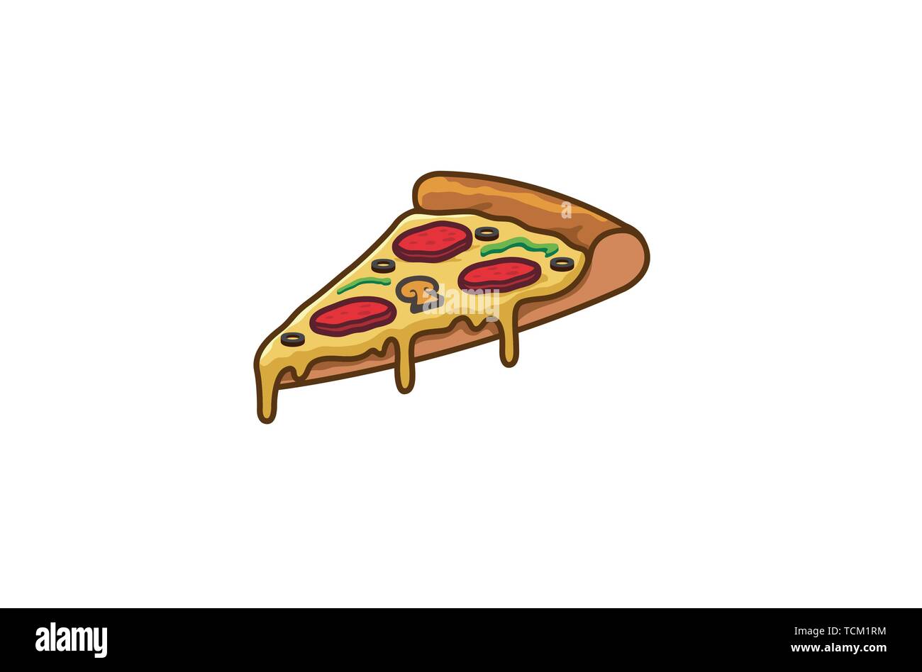 Delicious Pizza Slice Logo Symbol Vector Design Illustration Stock ...