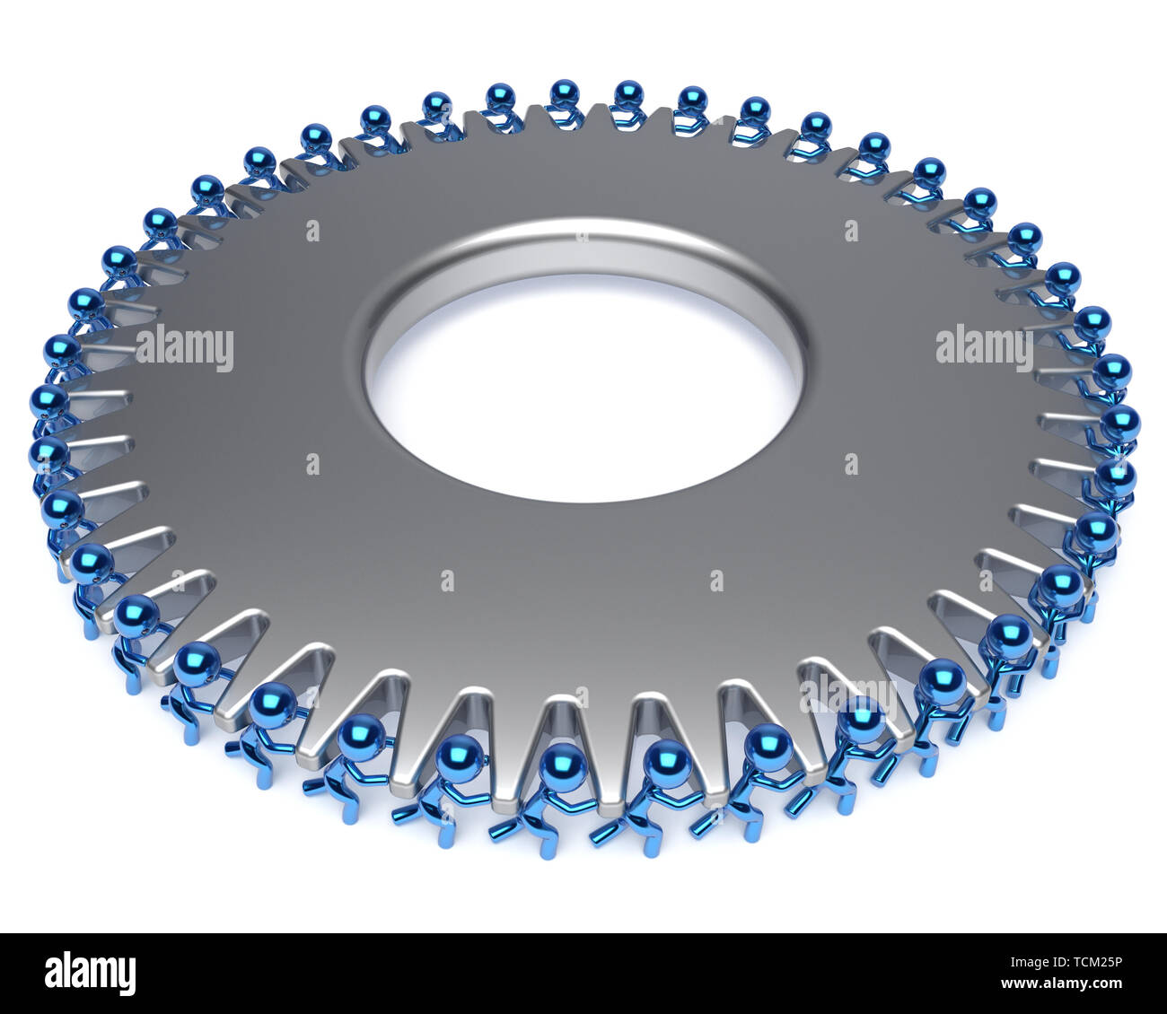 Partnership gearwheel men characters teamwork business process team ...