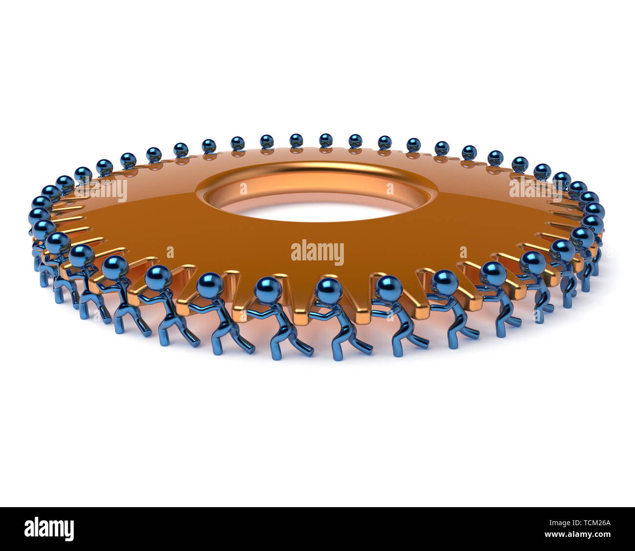 Gear wheel partnership teamwork team work hard job business process men ...