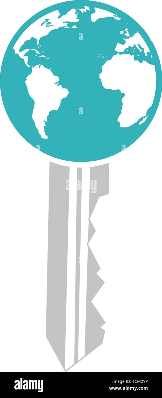 Colored key icon in the shape of a globe Stock Vector Image & Art - Alamy