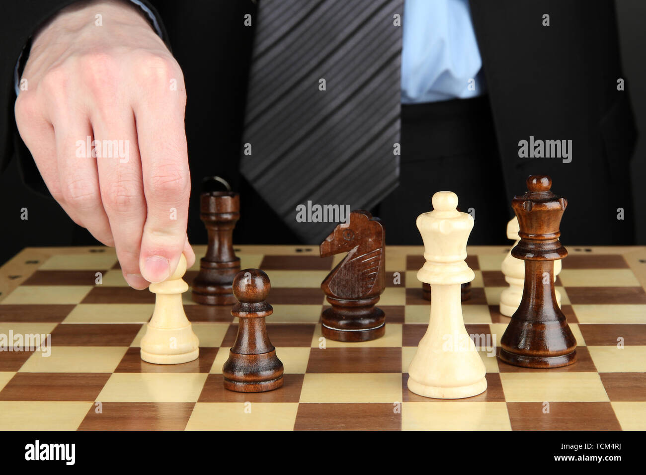 Businessman playing chess close hi-res stock photography and images - Alamy