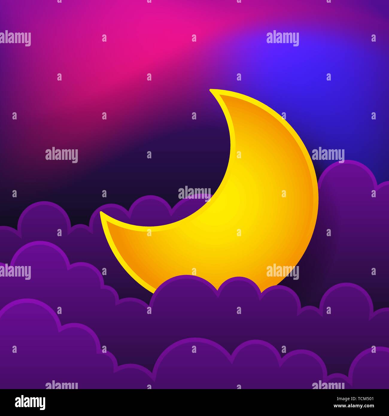 Night concept logo. Good night. Vector illustration EPS 10 Stock Vector ...