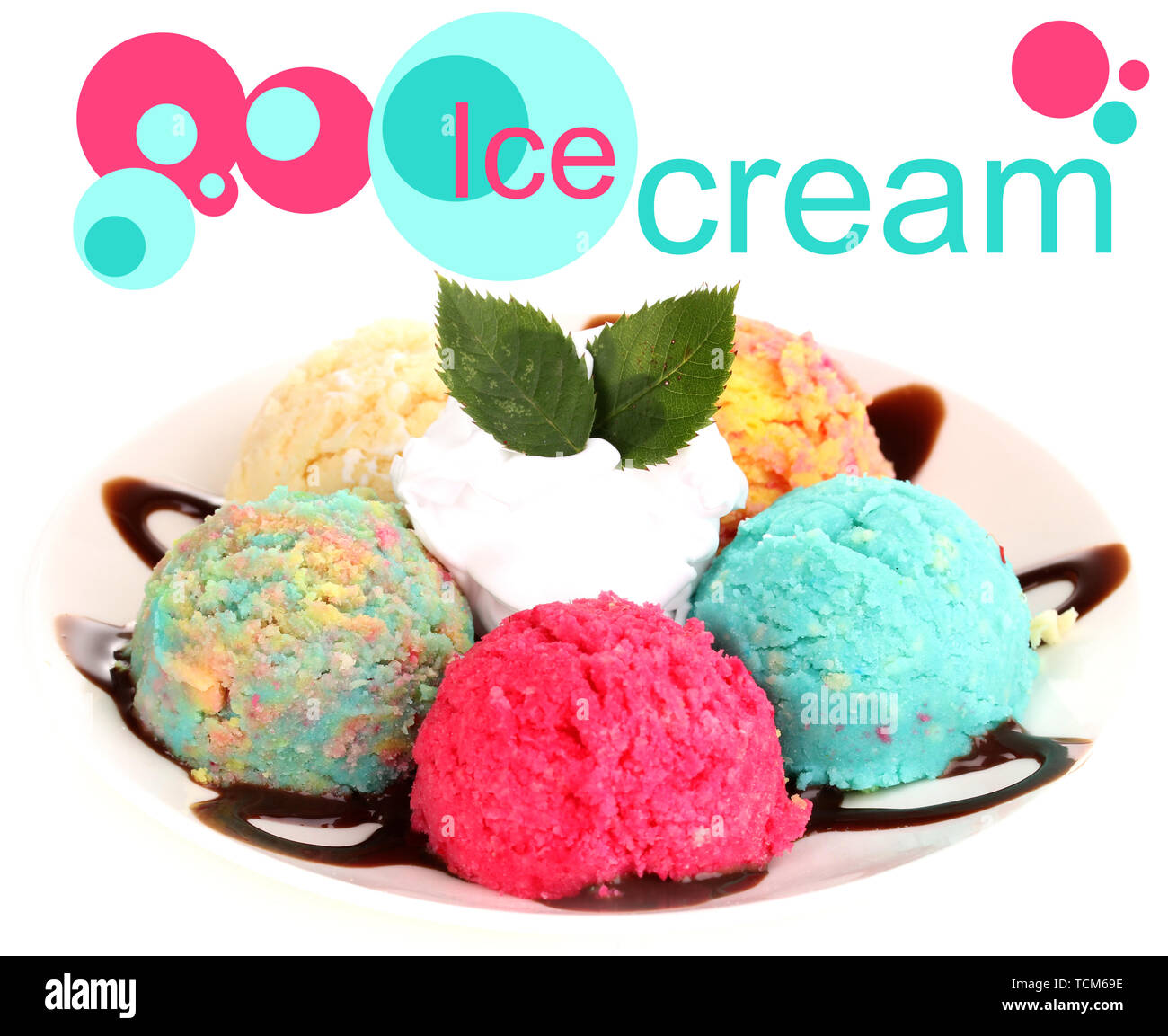 delicious ice cream isolated on white Stock Photo - Alamy