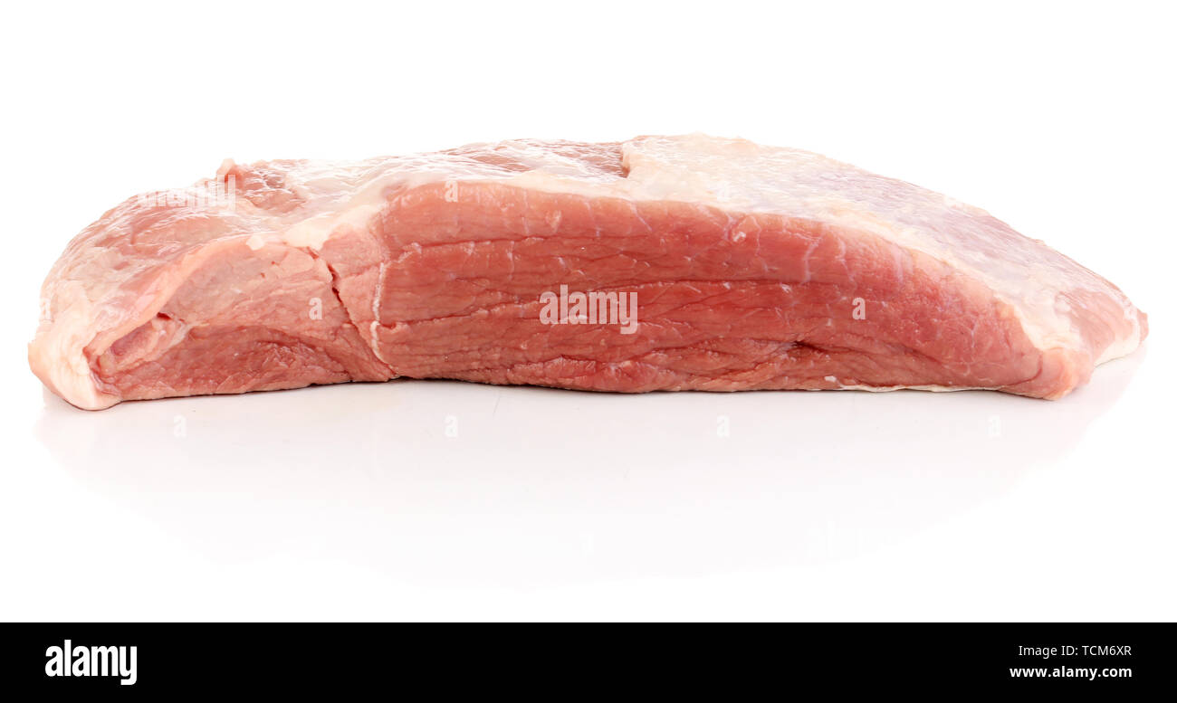 One slice raw pork meat Cut Out Stock Images & Pictures - Alamy
