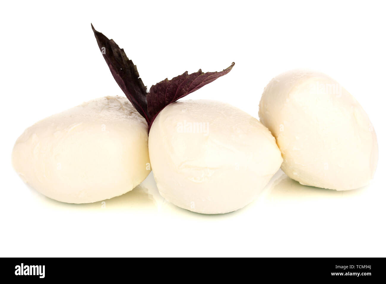 fresh mozzarella isolated on white Stock Photo - Alamy