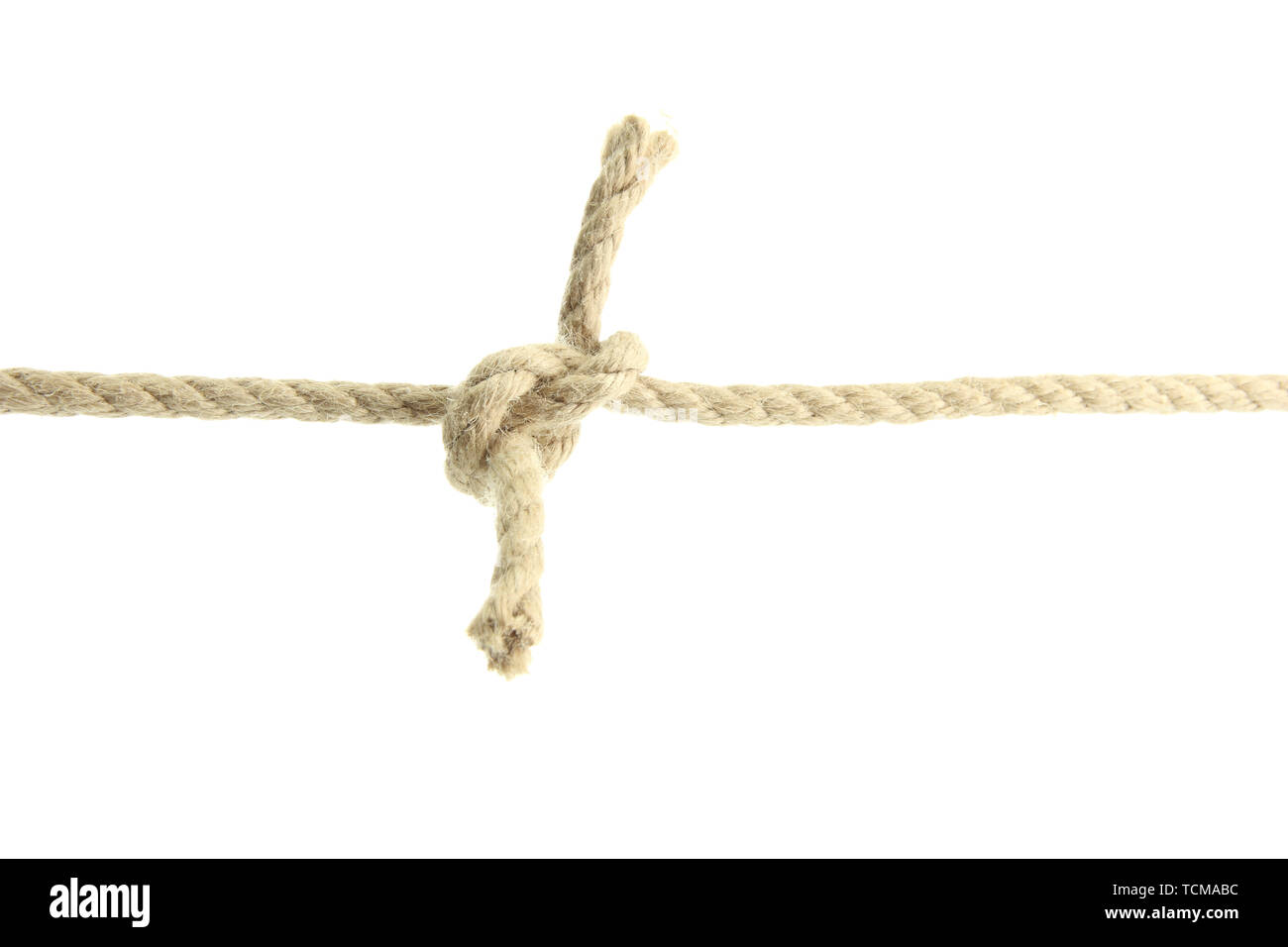 rope with knot, isolated on white Stock Photo - Alamy