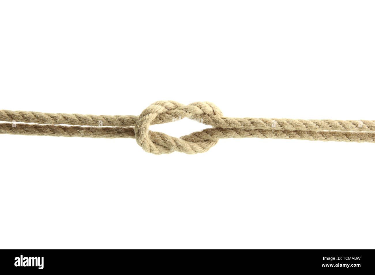 rope with knot, isolated on white Stock Photo - Alamy