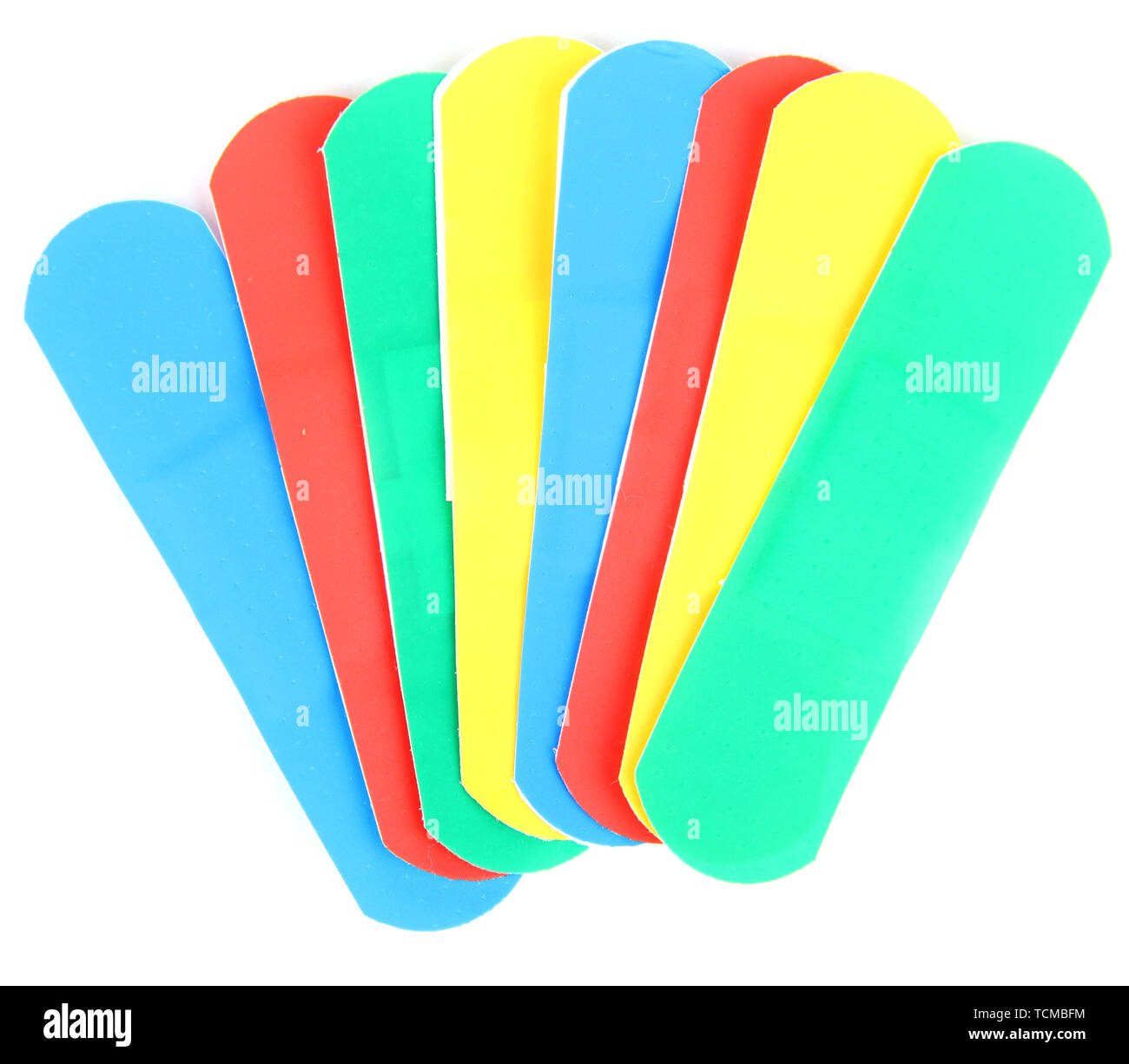 Colorful medical patches isolated on white Stock Photo - Alamy