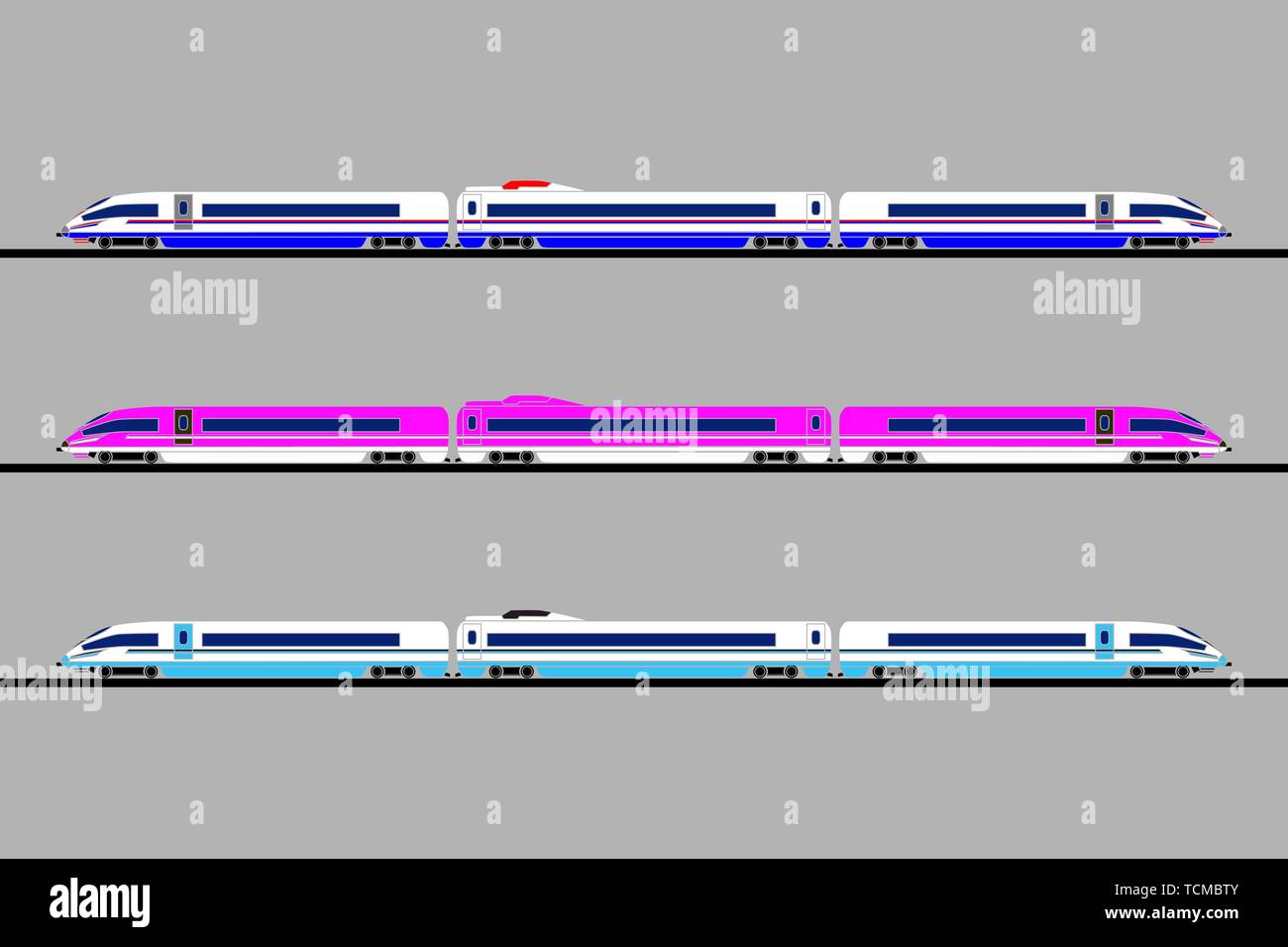 Intercity passenger trains Stock Vector Images - Alamy