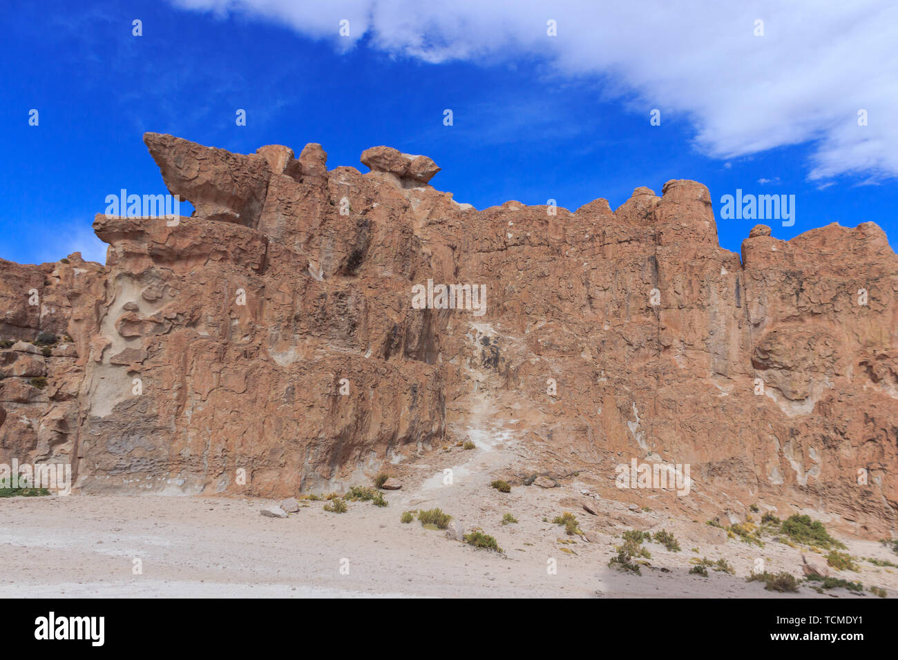 interesting looking stones in the salar de uyuni, bolivia Stock Photo ...