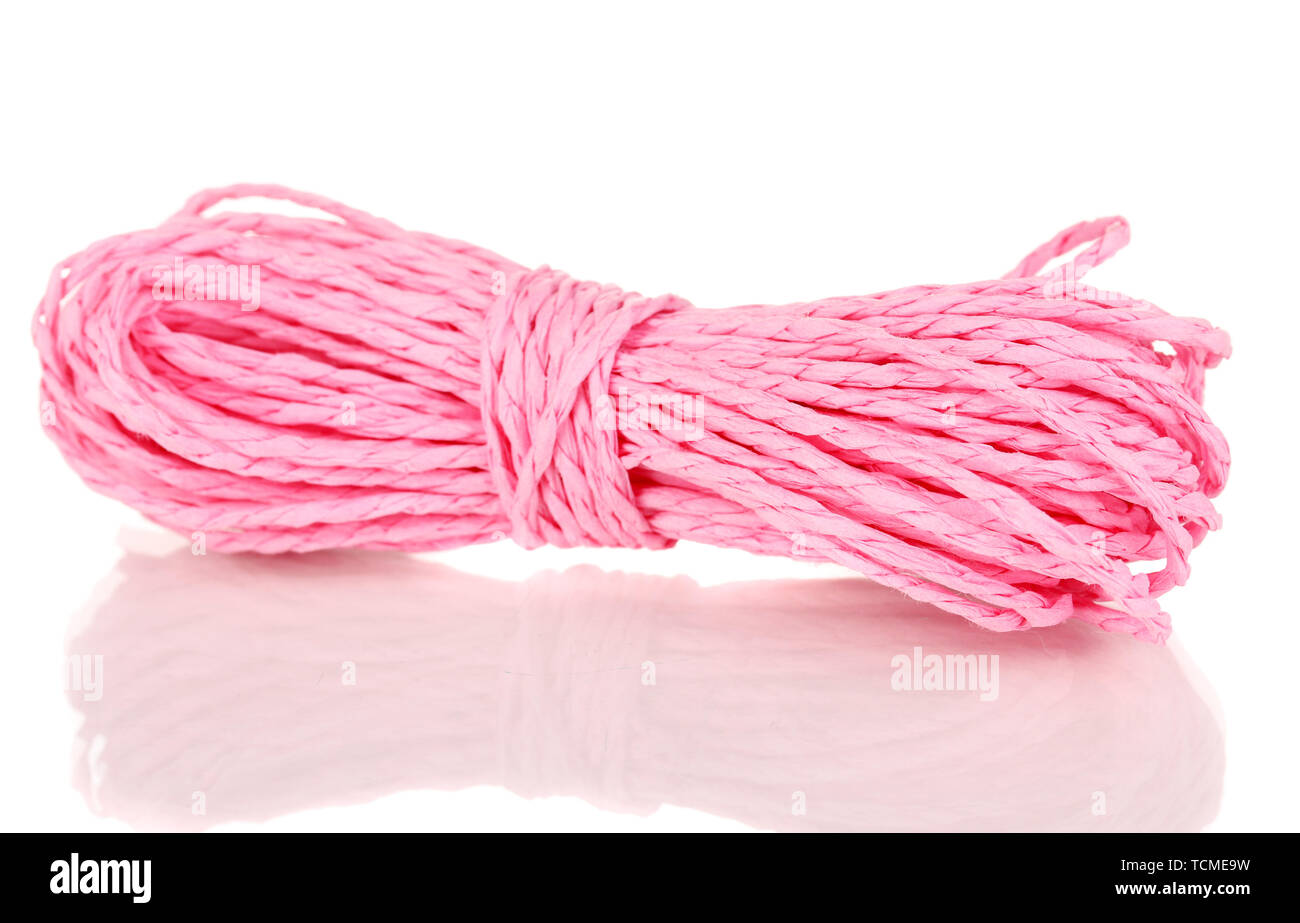 Colored rope isolated on white background Stock Photo - Alamy