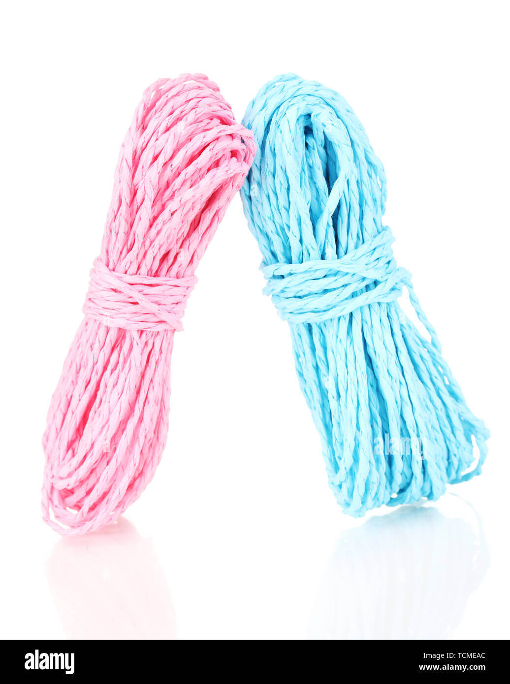 Colored rope isolated on white background Stock Photo - Alamy