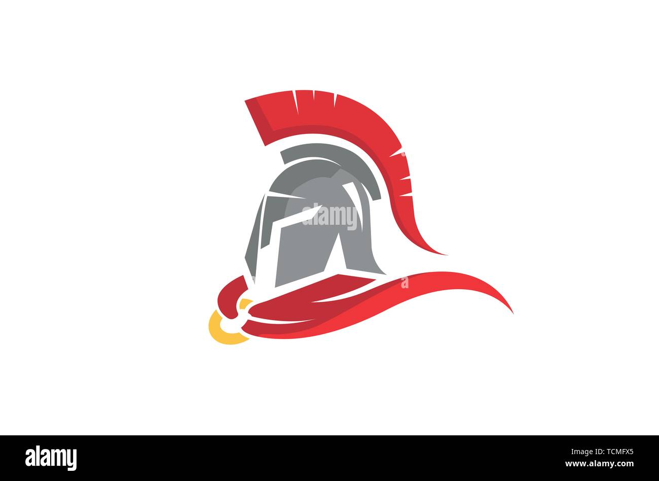 Creative Warrior Helmet Logo Symbol Vector Design Illustration Stock ...