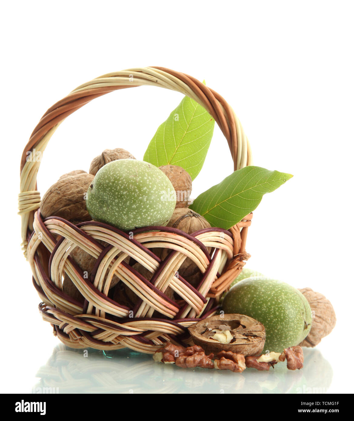 Basket full whole walnuts hi-res stock photography and images - Alamy