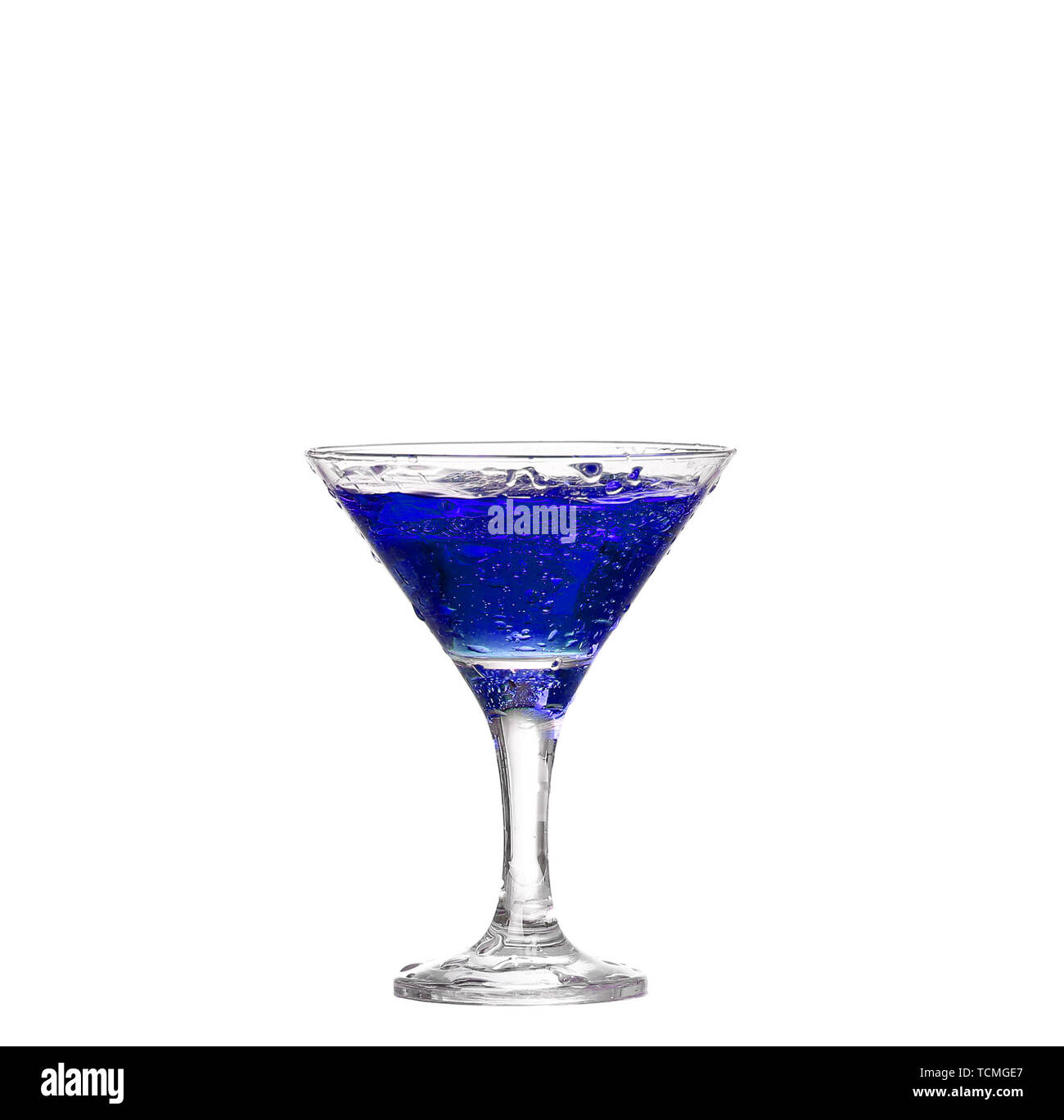 blue cocktail with isolated on white background Stock Photo - Alamy