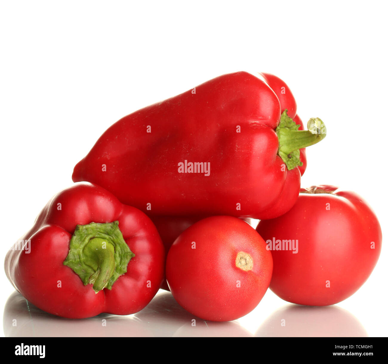 fresh red vegetables isolated on white Stock Photo - Alamy