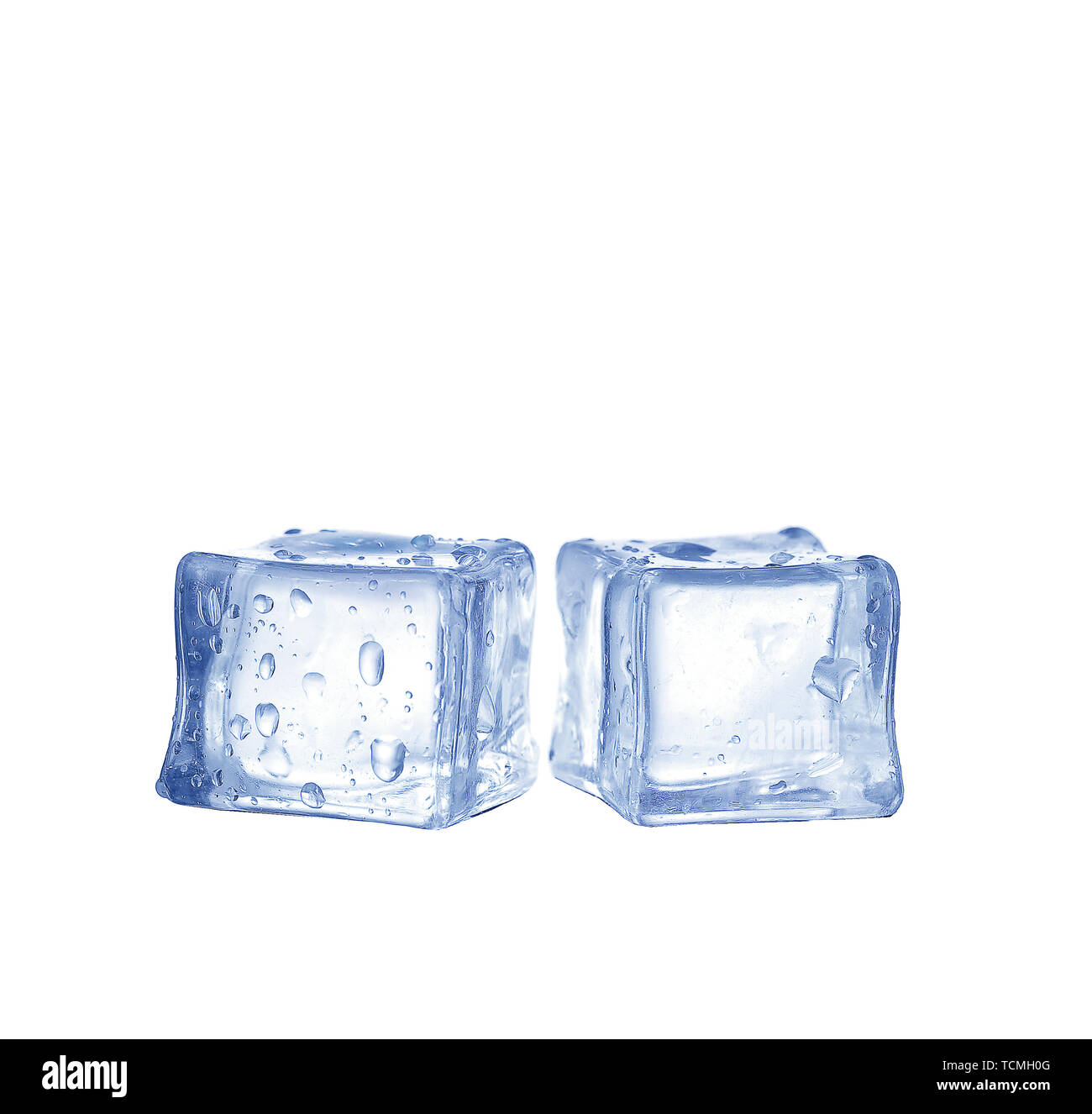ice cubes on white background Stock Photo - Alamy