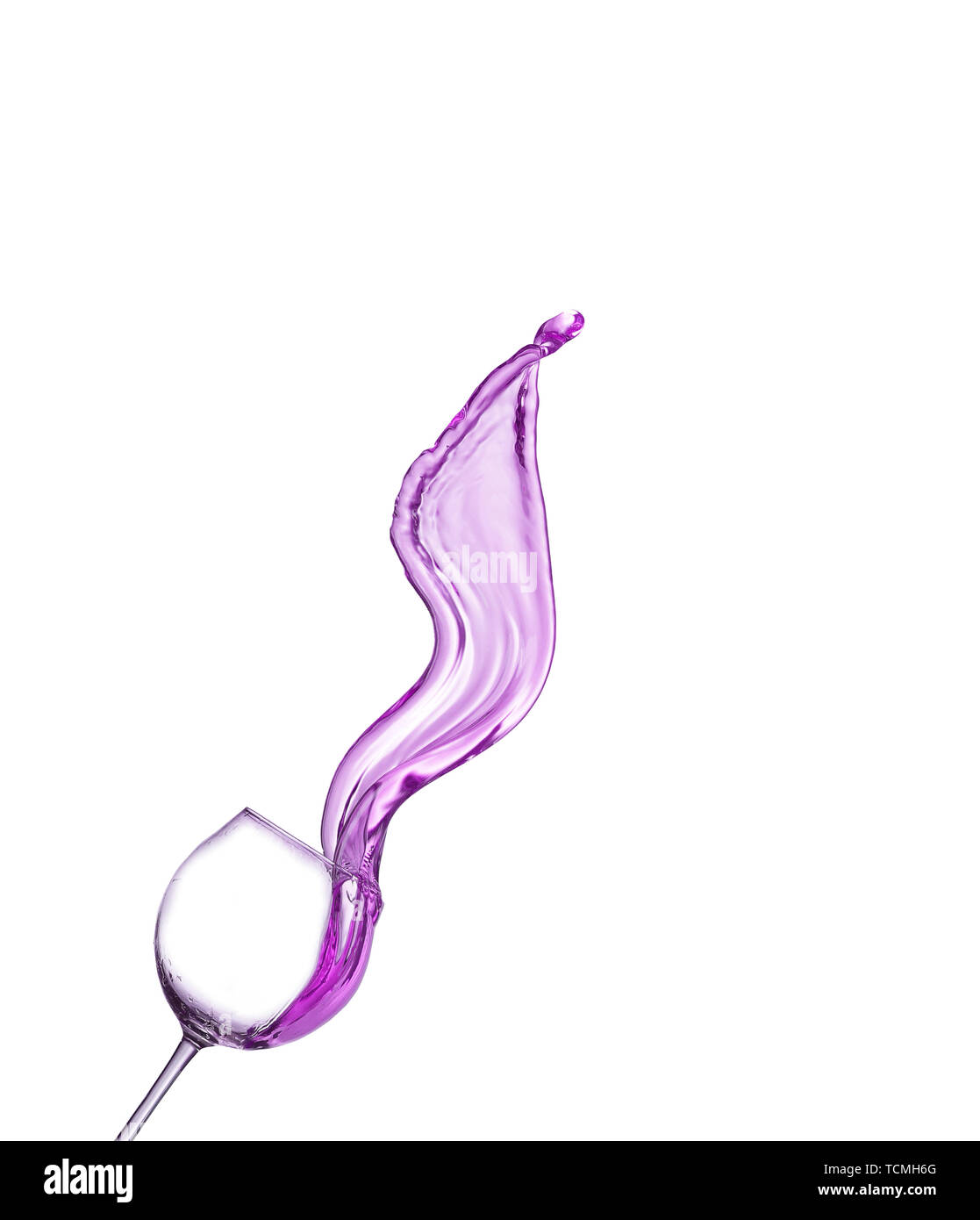 Purple alcoholic cocktail on white isolate splash Stock Photo - Alamy