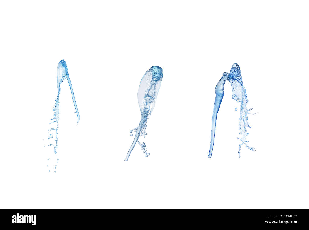 Blue splash closeup shoot, isolated on white background Stock Photo - Alamy