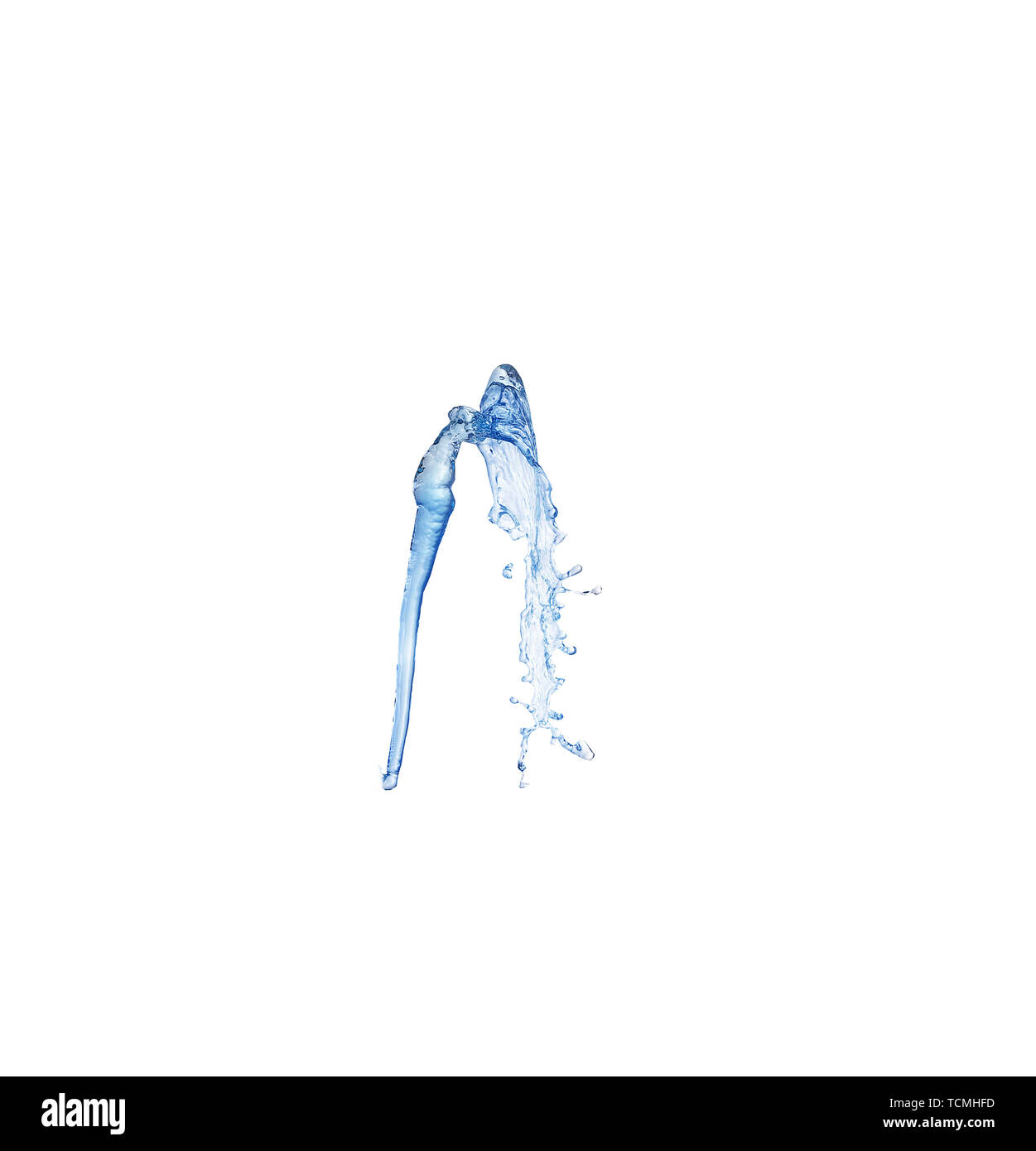 Blue splash closeup shoot, isolated on white background Stock Photo - Alamy